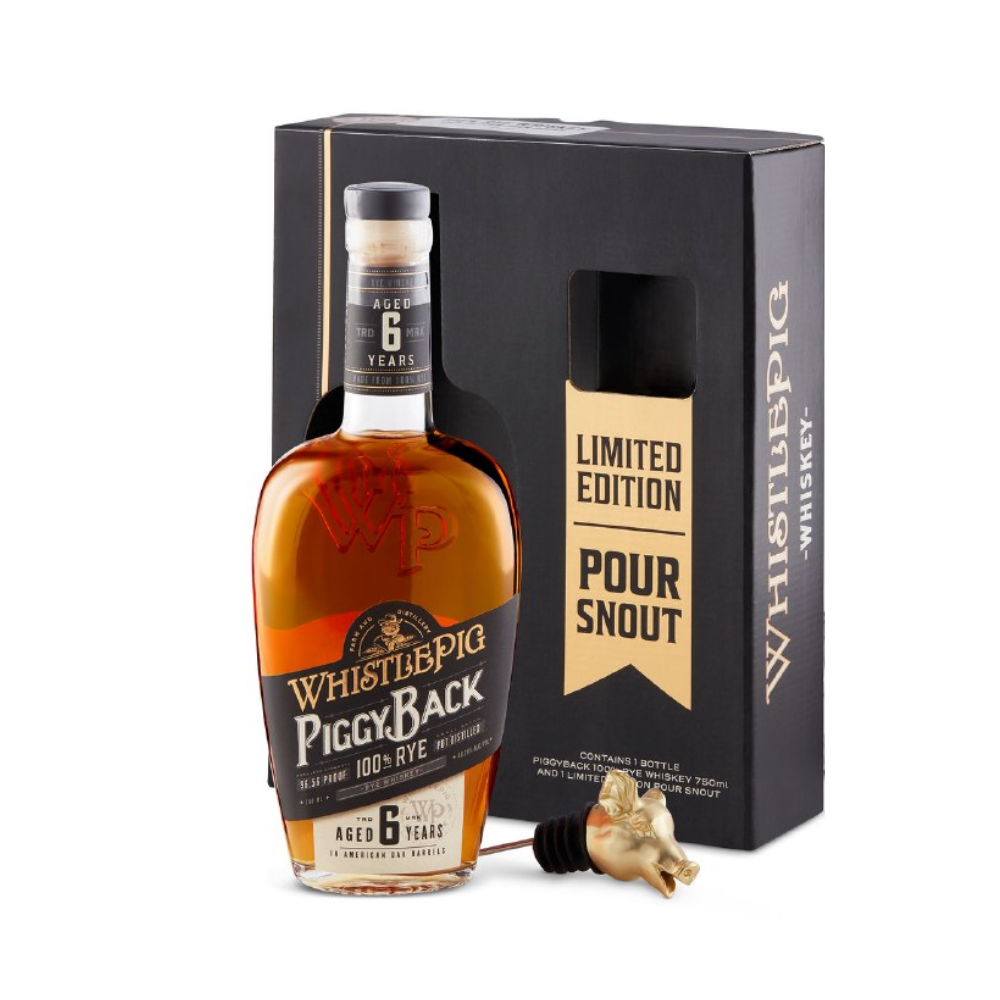 WhistlePig Piggyback 6 Year Old Rye Limited Edition Pour Snout Gift Se ...
