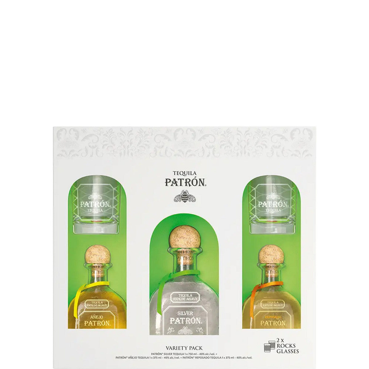 Patron Tequila Variety Pack w/ Rocks Glasses Gift Set – Mission Trails ...